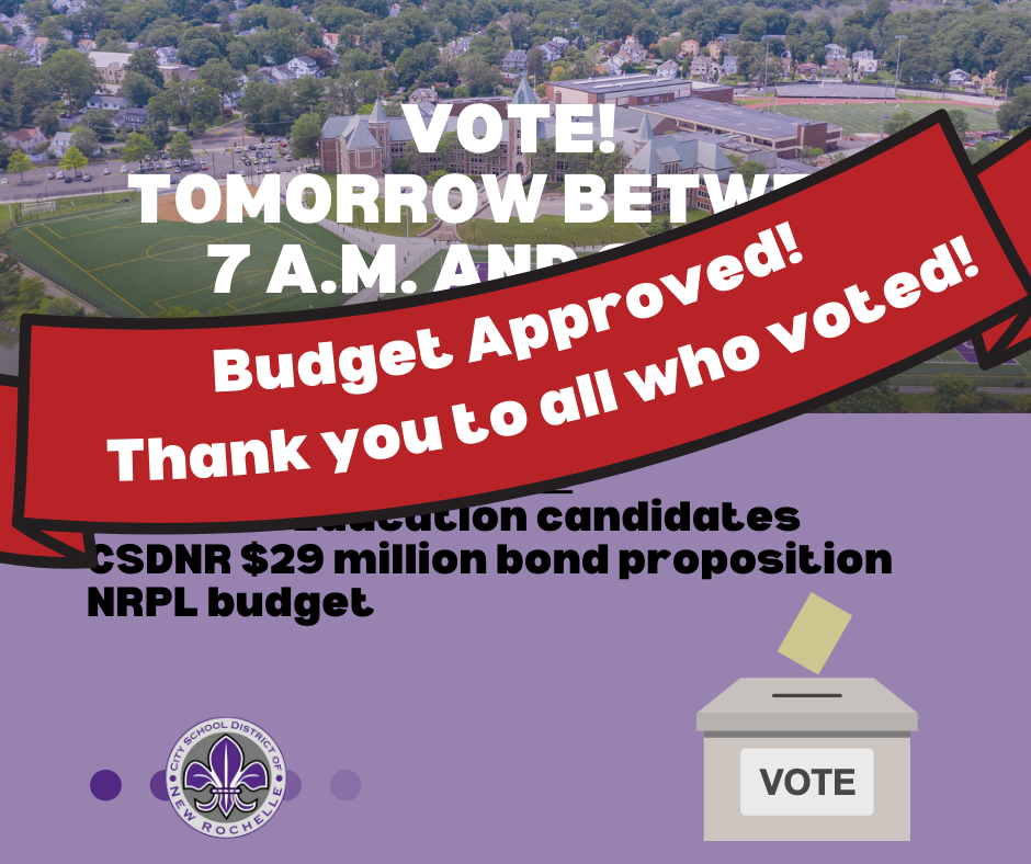 Budget Vote Tomorrow 5/16/23! | Columbus Elementary School